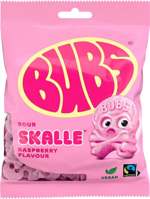Bubs Sour Skull Raspberry candies, 90g – Viking Foods & Imports Inc.