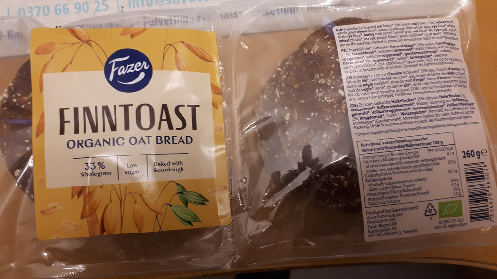 Fazer Finntoast Organic Oat Bread, 260g – Viking Foods & Imports Inc.